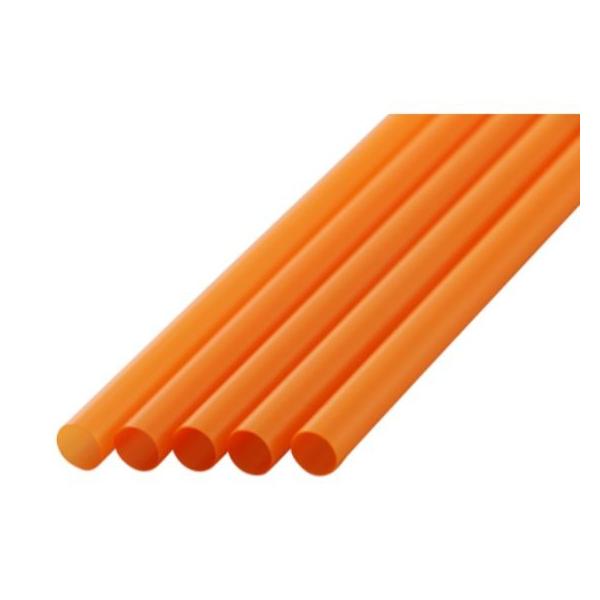 DAIYA STRAW ストレートストロー オレンジ◇ジュース用のストレートストロー（袋なし）です。 ●サイズ：φ6mm×21cm●入数：500本