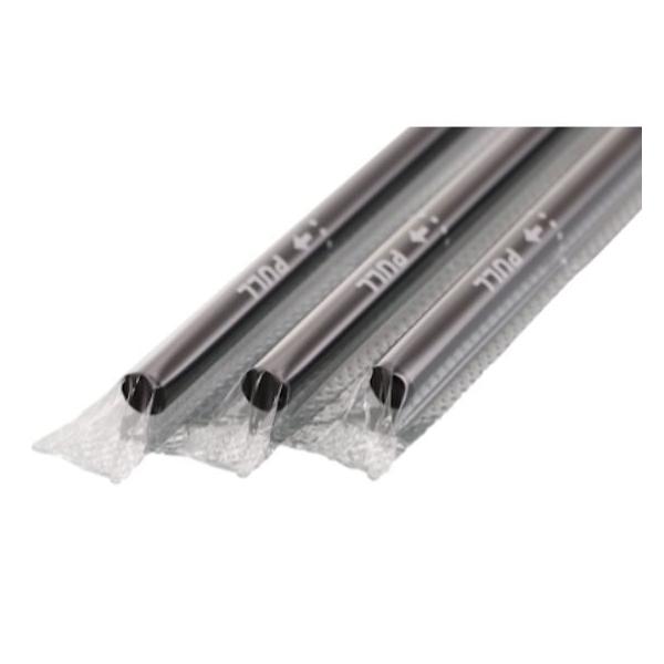 DAIYA STRAW ストレートストロー 黒◇シェイク用のストレートストロー（袋入り）です。 ●サイズ：φ7mm×21cm●入数：400本