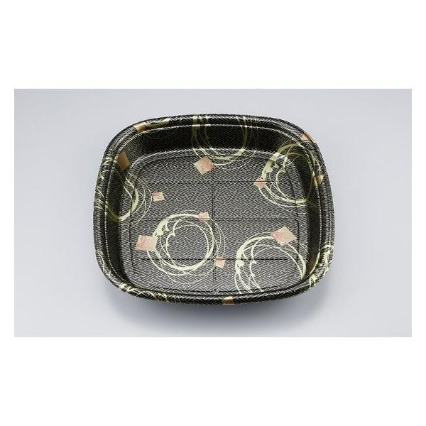 SF角桶3 大和◇3人前の寿司桶です。◇使い捨てタイプの寿司桶、店頭販売やデリバリーに！●本体：レンジ不可●材質：ＰＳＰ●耐熱温度：85℃●サイズ：278×278×41●入数：10枚