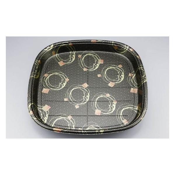 SF角桶6 大和◇6人前の寿司桶です。◇使い捨てタイプの寿司桶、店頭販売やデリバリーに！●本体：レンジ不可●材質：ＰＳＰ●耐熱温度：85℃●サイズ：410×410×42●入数：10枚