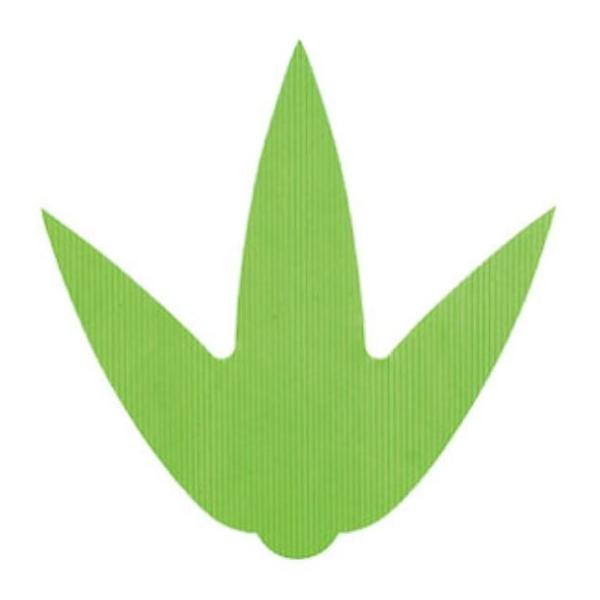 三枚笹 大 スーパー色◇お弁当や仕出し、お寿司の仕切りに！●サイズ（mm）：114W×116H●色：スーパー色●入数：1個（1000枚）