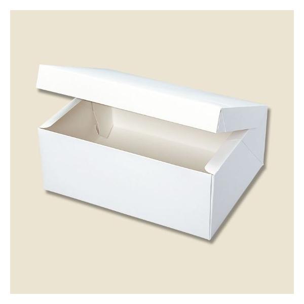 サイドオープンケーキ箱 5号 白◇ワンフォーム型で、フタの内側には保冷剤を入れるポケット付きです。◇カットケーキ10個が目安です。●材質：カード紙●サイズ：横270×縦210×高105mm●入数：10枚