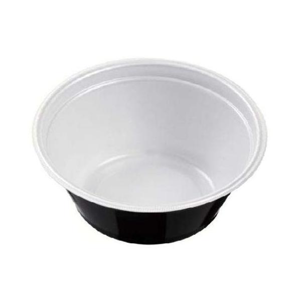 DLV麺20（78）本体 白黒◇デリバリー用の麺容器として開発！◇宅配では「スープ用」と「麺・具用」の2つの容器が主流だったのをDLV麺は一体型に！◇省スペースで輸送時の揺れでも、スープがこぼれにくい設計になっています。◇中皿を使わなくても...