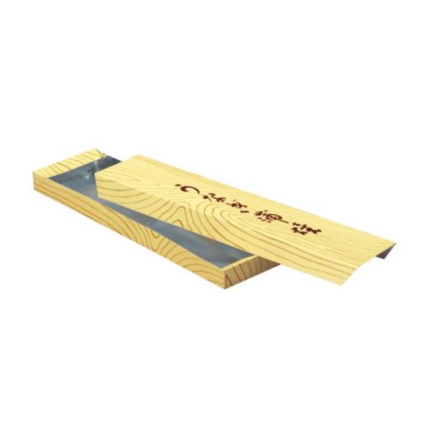 板目柄 うなぎ 銀折箱（1ＢＬ） 中側 銀◇うなぎの蒲焼きのお持ち帰りに適した紙箱です。◇紙箱の中面が銀色なので、うなぎのかば焼きをより一層引き立たせることができます。◇水や油を吸わないという機能性もあるため高級なうなぎ料理にはピッタリです...