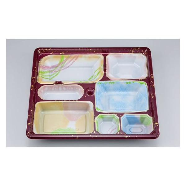 CU-235 あさか本体（Ｎ）◇料理を活かす美しい柄でおもてなしの席を演出します。◇磁器調の柄がまるで小皿が入っているかのように演出します。◇蓋と合わせて高級感のあるお弁当として使用できます。●本体：レンジ不可●材質：HIPS●耐熱温度：8...