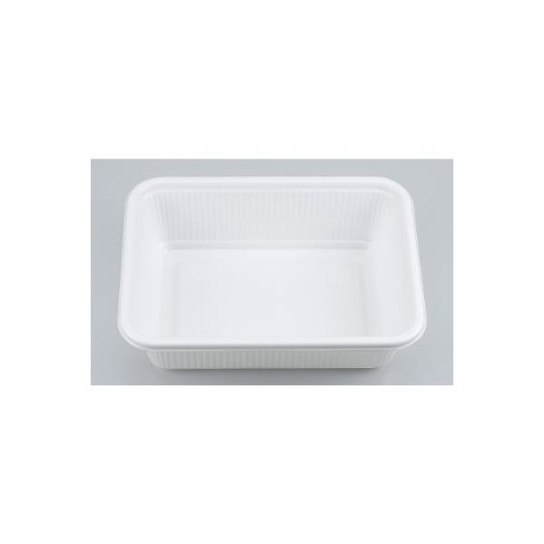 BF-73 ホワイト本体 ◇定番の四角のどんぶり容器です。◇テイクアウトにもイベントにも最適です。●レンジ対応●素材：BF●耐熱温度：１０５℃　　　　　●サイズ：１６０×１２０×４５mm ●入数：５０枚