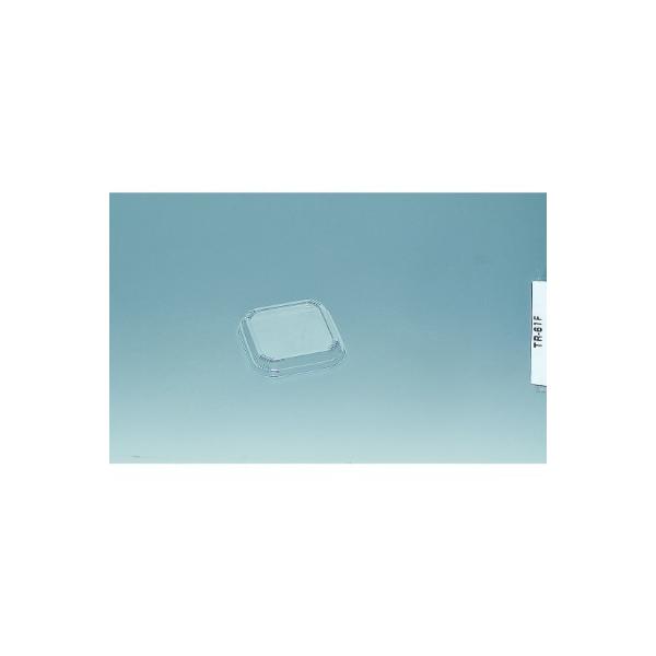 TR-61F（外嵌合）◇TR-61H、TR-61H 黒 の蓋です。●レンジ不可●素材：OPS●耐熱温度：８０℃　　　　　●サイズ：１２２×１２２×１０mm ●入数：５０枚