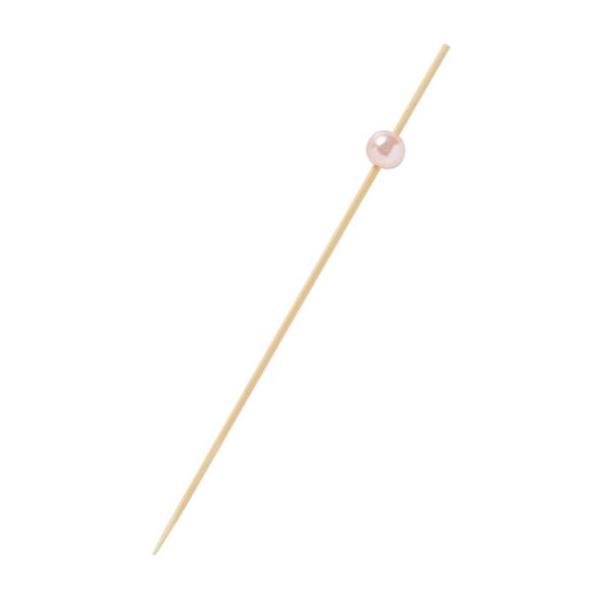 パールピックス ピンク　9cm◇真珠層のように奥深い上質な輝きを持つ飾り串です。◇ピンク、ピンクと希少とされるゴールドにもこだわりました。◇趣の異なる3色で上質な引き立てがお楽しみいただけます。◇竹串はシンプルなスタンダードモデルの丸串から...