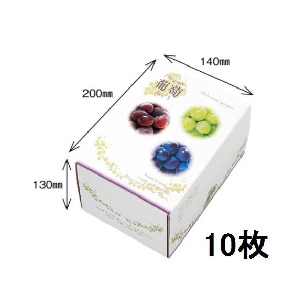 葡萄用ギフトボックス　3色ブドウ　1kg●内寸：200×140×130mm●外寸：220×160×135mm●重量：207g●材質：フタ＝コート310+C5EF/身＝BFシートフレキソ2C×C●形式：フタ＝コの字型●JANコード：49329...