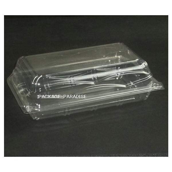 フルーツパック　商品名：ベリーパックL　ボタン嵌合サイズ：外寸/236×145×74mm（本体34mm＋フタ45mm）　内寸/218×128×74mm（本体34mm＋フタ45mm）1枚重量：32.8g材質：A-PET入数：100個用途：桃L...