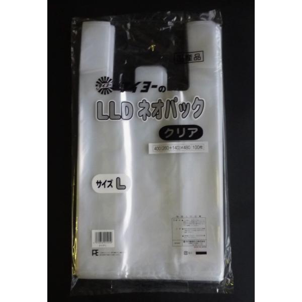 手提げ型ポリ袋カラー：透明サイズ：Ｌ寸法：縦480×横260×マチ140mm厚み：0.035mm材質：ポリエチレン数量：100枚こちらの商品は他の商品（同梱不可商品除く）と同梱可能です
