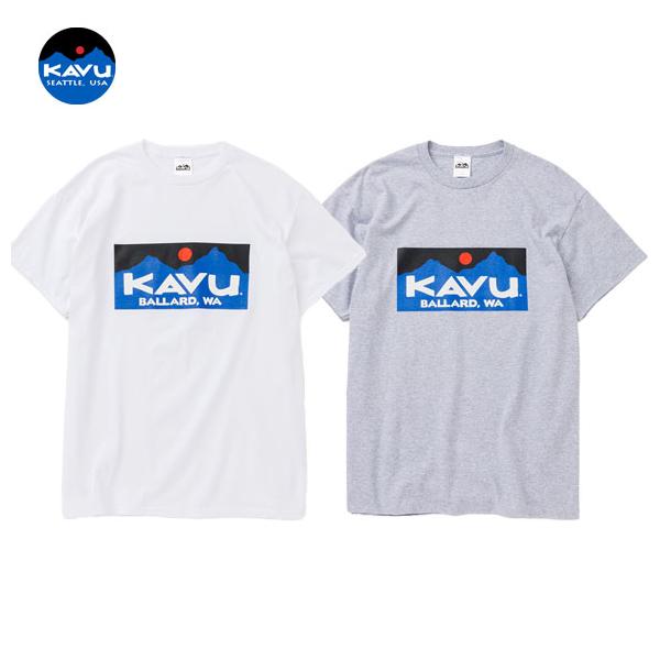 KAVUのロゴの中でもファンの多い、マウンテンロゴをフロントにプリント。シンプルなのでコーディネートしやすく、今あなたのクローゼットにあるどんなショーツやボトムとも合わせられる1枚です。日本国内で一点一点手刷りでプリントされたTシャツです。...