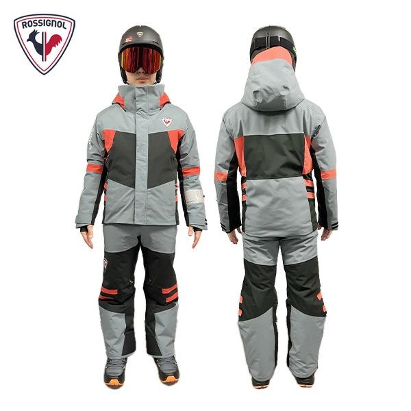 ROSSIGNOL 基礎スキーウェア上下セット (ユニセックス) ジャケット : DEMO TEAM JACKET (RLOJJ12) ・カラー : GRAY / BLACK・耐水圧 / 透湿性 : 20,000mm / 10,000g /...