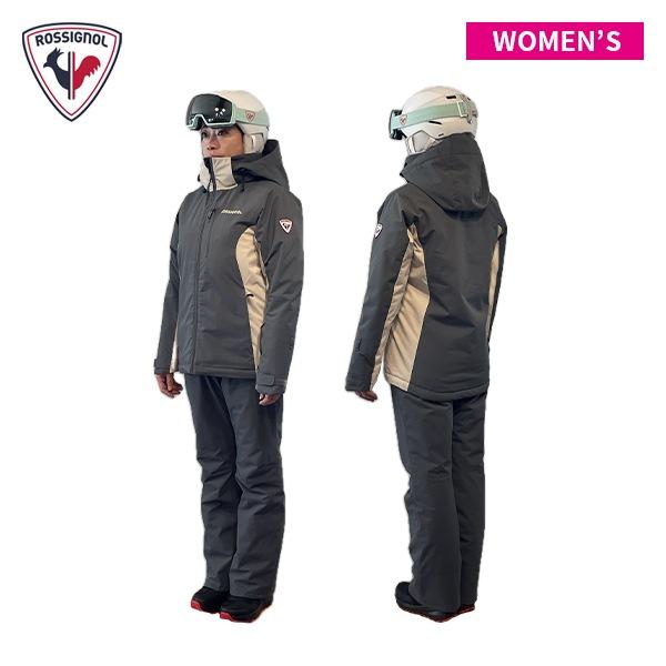 ROSSIGNOL スキーウェア上下セット (レディース) ・ROSSIGNOL LADYS SUIT (RLNJS22) ・カラー : CHACOAL / CHACOAL・耐水圧 / 透湿性 : 10,000mm / 5,000g / 平...