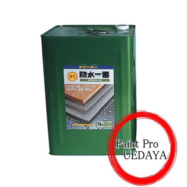強力防水一番　13Kg  ≪日本特殊塗料≫【特長】さっと塗るだけで、素材内部に浸透。長期間の防水・防カビに威力を発揮します。外壁のひび割れからくる水のしみ込み、雨漏りにも効果的。【用途】モルタル壁、コンクリート壁、板壁、ブロック、土台など住...