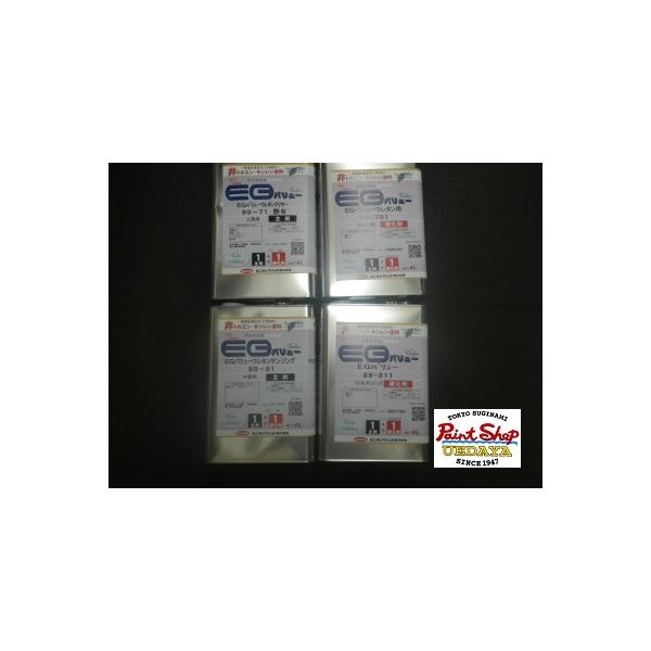 ユニオン　EG　バリューウレタン 【容量】8Lセット+8Ｌセット適用 強溶剤ウレタン2液型クリヤー用サンジング（下塗り）+強溶剤ウレタン2液型クリヤーセット