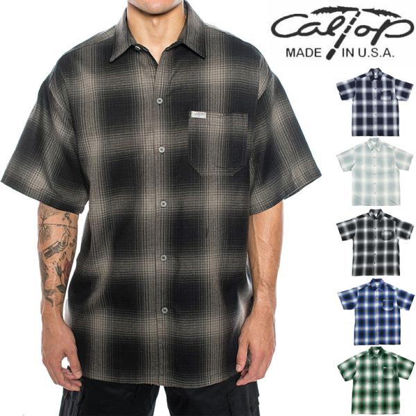 CALTOP S/S PLAID SHIRTキャルトップ チェックシャツ[サイズ：肩幅 / 着丈 / 身幅 / 袖丈の順]【M】54cm / 78cm / 59cm / 23cm【L】56cm / 81cm / 62cm / 24cm【XL...