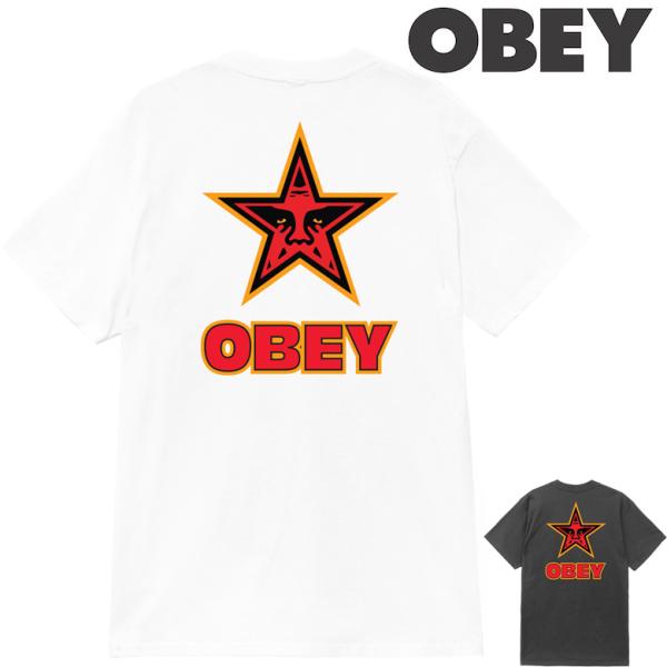 OBEY STAR S/S TEEオベイ Tシャツ[サイズ：肩幅 / 着丈 / 身幅 / 袖丈の順]【L】54cm / 76cm / 57cm / 21cm【XL】57cm / 78cm / 61cm / 22cm【素材】 100% COT...