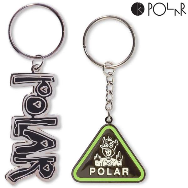 POLAR SKATE CO. KEY CHAIN（HEART LOGO・DEVIL MAN）ポーラースケートカンパニー キーチェーン[サイズ：縦 / 横 の順]【HEART LOGO】約4cm / 約9cm / 【DEVIL MAN】約3...