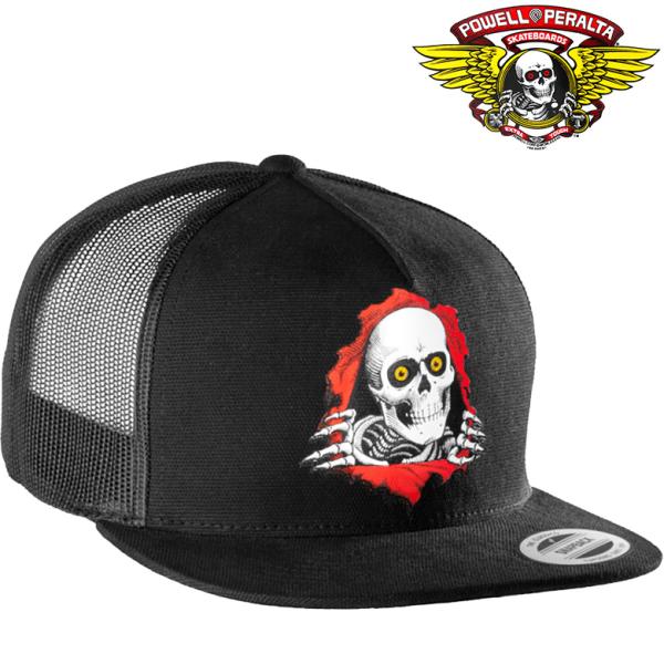 POWELL PERALTA RIPPER TRUCKERパウエル ペラルタ メッシュキャップ【サイズ】フリーサイズ【素材】60% COTTON / 40% NYLONPOWELL PERALTAからTシャツが入荷です。1978年スケートボ...