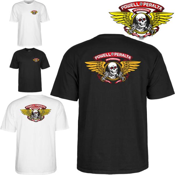 POWELL PERALTA WINGED RIPPER TEEパウエル ペラルタ Tシャツ[サイズ：肩幅/着丈/身幅/袖丈]【M】47cm/70cm/50cm/18cm【L】51cm/72cm/54cm/19cm【XL】56cm/75cm...