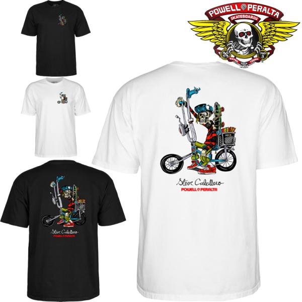 POWELL PERALTA STEVE CABALLERO CHOPPER BIKE TEEパウエル ペラルタ キャバレロ Tシャツ[サイズ：肩幅/着丈/身幅/袖丈]【M】47cm/70cm/50cm/18cm【L】51cm/72cm/5...