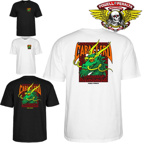 POWELL PERALTA STEVE CABALLERO STREET DRAGON TEEパウエル ペラルタ キャバレロ Tシャツ[サイズ：肩幅/着丈/身幅/袖丈]【M】47cm/70cm/50cm/18cm【L】51cm/72cm/...