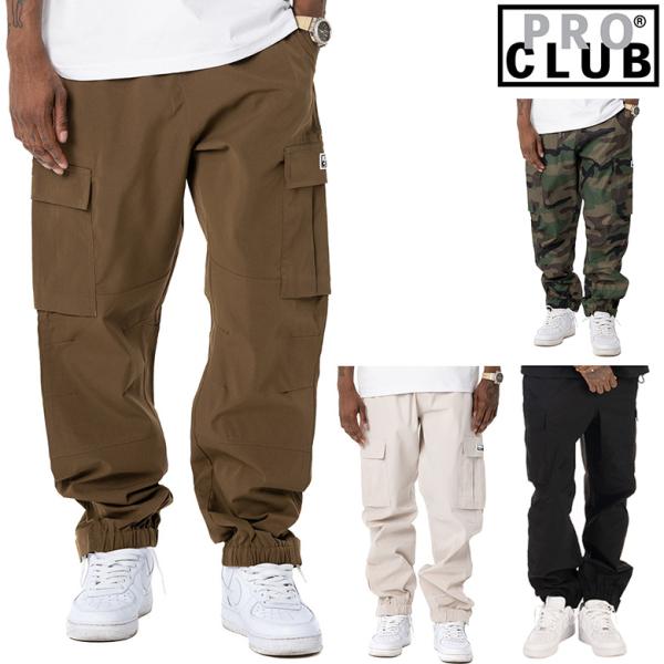 PRO CLUB NYLON CARGO PANTプロクラブ ナイロンパンツ カーゴ パンツ PROCLUB[サイズ：ウエスト / 股下 / ワタリ / 裾幅の順]【M】最大約94cm / 75cm / 34cm / 19cm【L】最大約1...