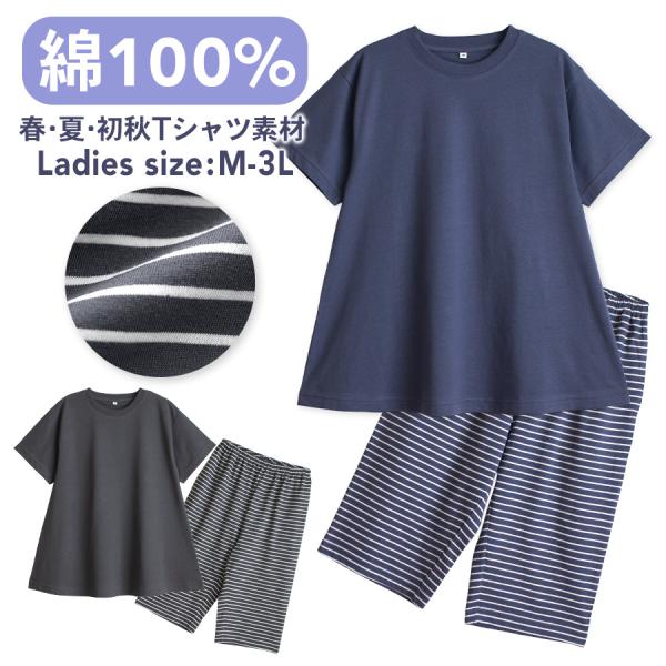 ●商品説明肌にやさしい綿１００％がいいね ♪肌に直接触れるものだから、安心の天然素材でつくりました。シンプルなデザインでコットンの肌触りが良く、リラックスできる着心地です。裾はフレアシルエットで体のラインを拾いにくく、気になるウエスト周りを...