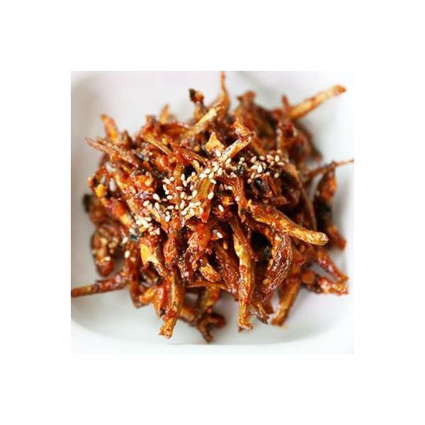 じゃこのコチュジャン味付け炒め、香ばしさと甘味があるピリ辛のしっかりした味つけが白ごはんに合います。