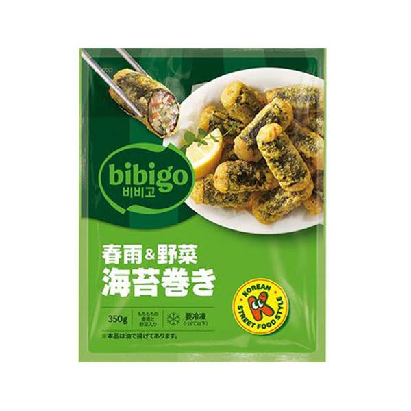 韓国のりの中にぷりっとした春雨と新鮮なにらとにんじんが入っていてお子様のおやつや、お酒のおつまみとしておすすめの一品です。