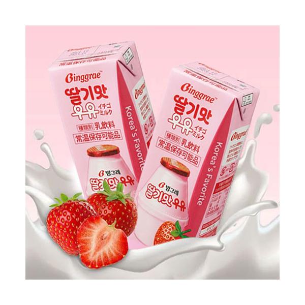 いちごの風味と甘さが存分に楽しめる美味しい乳飲料です。