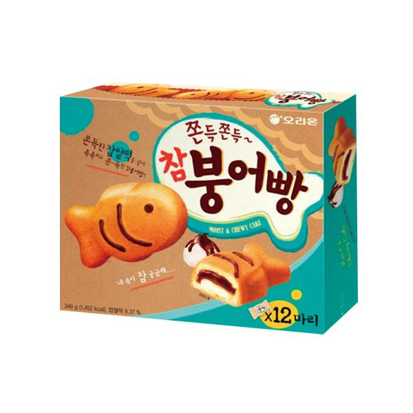 しっとりケーキの中にお餅と小豆チョコクリームが入ったもちもちチャムタイ焼き