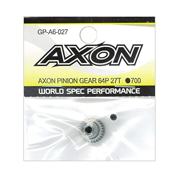 【商品名】AXON ピニオンギヤ 64P 27T GP-A6-027【商品説明】ピニオンギヤはモーター出力を駆動トラクションとして伝えるために非常に重要なアイテムです。アクソンピニオンギヤはギヤ歯形状はもちろん、ピニオンギヤの回転時の「揺れ...