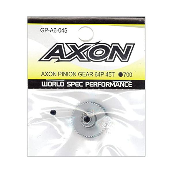 【商品名】AXON ピニオンギヤ 64P 45T GP-A6-045【商品説明】ピニオンギヤはモーター出力を駆動トラクションとして伝えるために非常に重要なアイテムです。アクソンピニオンギヤはギヤ歯形状はもちろん、ピニオンギヤの回転時の「揺れ...