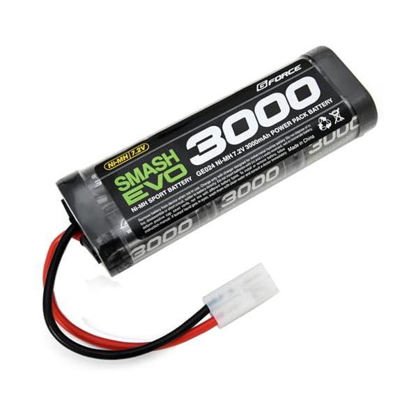 【商品名】ジーフォース SMASH EVO NiMH 7.2V 3000mAh ニッケル水素バッテリー 日本正規品 GE024【商品説明】タフネス&amp;イージー!大定番のNiMHバッテリー。ゴールド端子と極太14Gケーブルで優れた通電性...