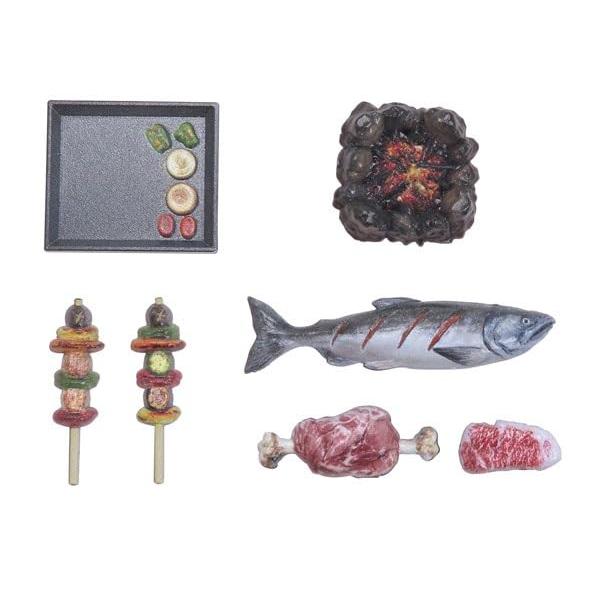【商品名】エムアイシー ディーアイジー フィギュアのごはん Vol.6 魅惑のキャンプ飯 彩色済みプラスチックモデル【商品説明】フィギュアのごはんシリーズ!第6弾。1/12フィギュアサイズのBBQセット。キャンプ飯をテーマに、ステーキ肉やま...