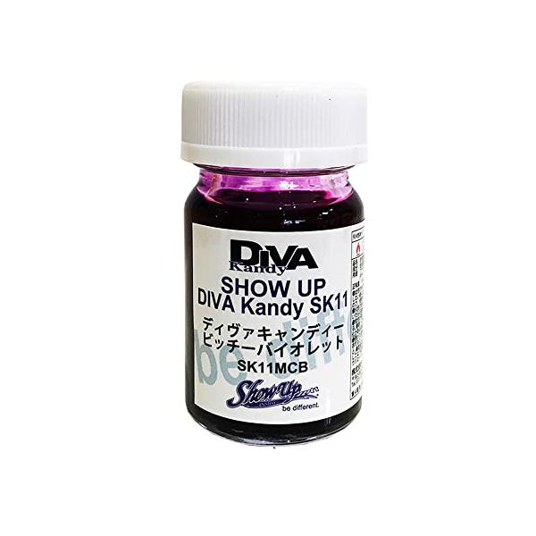 【商品名】SHOW UP カスタムカラーシリーズ DIVA Kandy ビッチーバイオレット マイクロボトル【商品説明】DIVA Kandy(ディバキャンディー) は従来のキャンディー系塗料に比べ、耐候性に優れています。 従来のキャンディー...