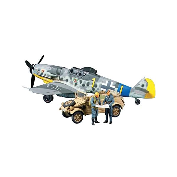 【商品名】タミヤ 1/48 スケール限定商品 ドイツ軍 メッサーシュミット Bf109 G-6&amp;キューベルワーゲン82型 セット プラモデル 25204【商品説明】組み立て塗装が必要なプラモデル。別途、接着剤や工具、塗料等が必要。1...