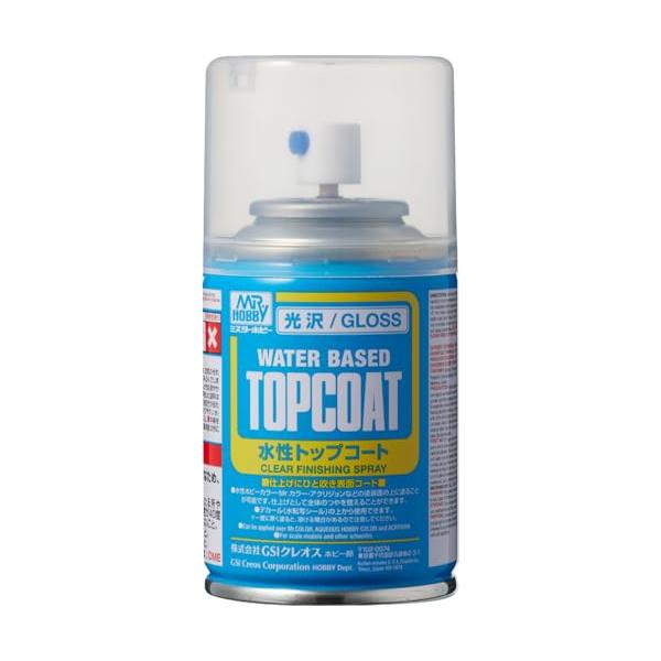 【商品名】GSIクレオス Mr.トップコート 水性トップコートスプレー 光沢 88ml ホビー用仕上材 B501【商品説明】容量：88ml水性ホビーカラーベースの表面仕上げ用コート剤です。塗装面とスライドマークのつやの差、段差を目立たなくし...