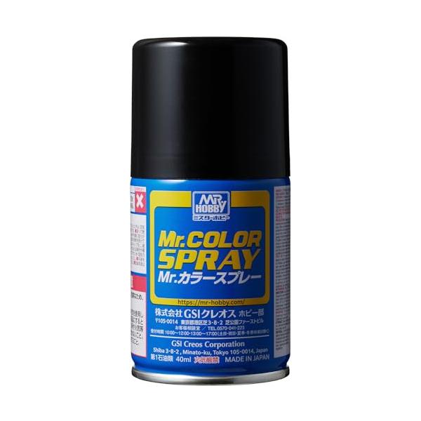 【商品名】GSI クレオス(GSI Creos) Mr.カラースプレー つや消しブラック つや消し 100ml ホビー用塗料 S33【商品説明】容量：100mlスプレータイプの塗料です。超微粒顔料を使用しています。Mr.カラーと同系塗料です...