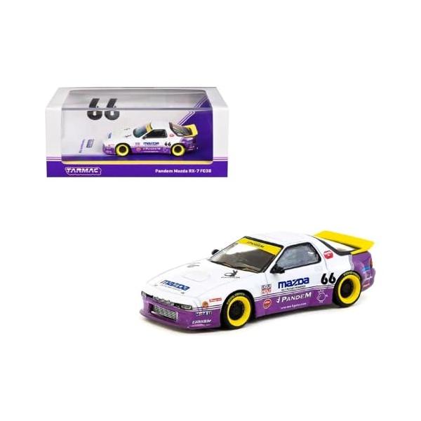 【商品名】TARMACWORKS 1/64 Pandem Mazda RX-7 FC3S White/purple 完成品 T64-066-WP【商品説明】TARMACWORKS 1/64スケールミニカー。ダイキャストモデル。【状態】新品【...