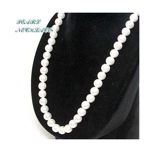 急な冠婚葬祭に1つは持っておきたいアイテムです。サイズ約7mm　約8mm　約9mm　約10mm　約40cm（16インチ）　約45cm（18インチ）■生産地：中国■素材・成分：本貝パール　真鍮　ロジウム仕上げ