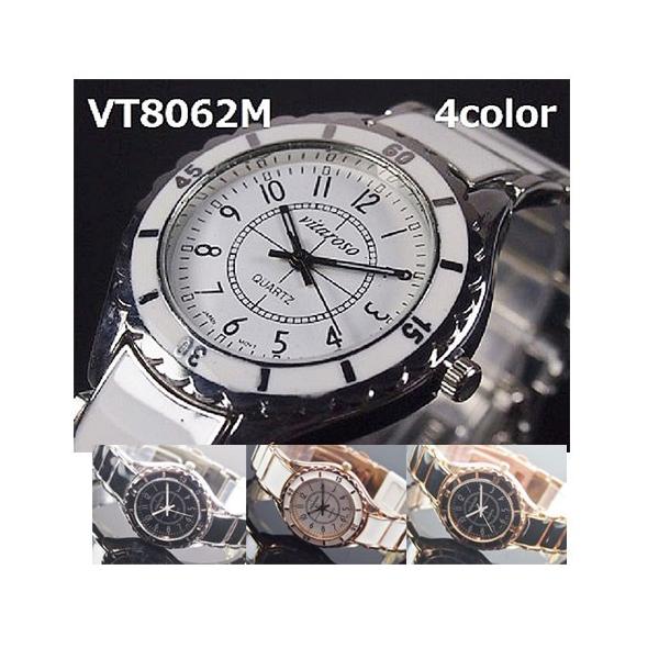 メール便送料無料生活防水VITAROSOからモノトーンスタイルの腕時計です洗練された大人デザインです■サイズケース約35mm　厚み約8mm　ベルト幅約18mm　重さ約74g腕周り約20cm（サイズ調整可能）