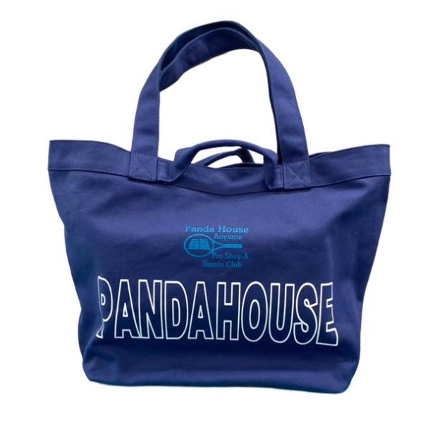 パンダハウスのキャンパス2WAYトートバッグ（内ポケット付）です。サイズ：38*37*18cm（ショルダー：約４ｃｍ×73ｃｍ）（持ち手：約4ｃｍ×25ｃｍ）カラー：ネイビー・グレー素材：綿100%テニス tennis 硬式テニス 庭球 硬...