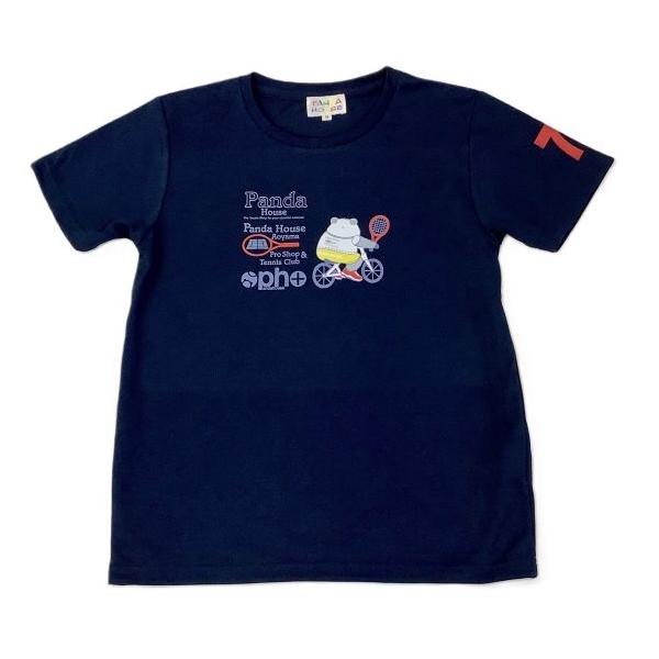 カラー/ネイビーのＴシャツで、ボディのフロント・バックにプリントが入っています。素材はポリエステル100%。メッシュUVカット(UPF20) 機能付の吸汗即乾素材を使用してます。汗をかいてもさらっとしたやさしい肌触りの着用感が特長で、具体的...
