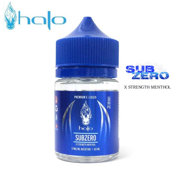 残り在庫数(本日0:00時点)：45サブゼロ  Halo Subzero X Strength Menthol ELiquid    冷たさが際立つメンソールフレーバー   ニコチンなし、60mlボトル   高品質なプレミアムEリキッド電子...