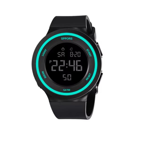 残り在庫数(本日0:00時点)：2緑シンプルなデザインながら、あらゆるシーンに対応する多機能デジタルウォッチです。5気圧防水で、雨や汗、ちょっとした水濡れも気にせず使えます。＜サイズ/センチ＞文字盤：約4.3×約4.3ベルト：最短約10×最...