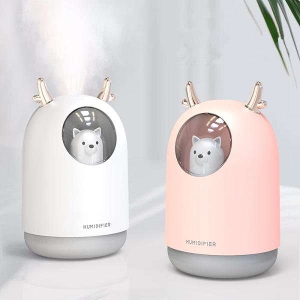 |在庫処分 セール| 残り在庫数(本日0:00時点)：2ピンク(フィルター付)ピンク(フィルター付)製品情報製品名: 300mlかわいい犬の空気加湿器水タンク: 300 ミリリットルサイズ: 88×88×143 ミリメートルカラー: ホワイ...
