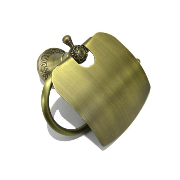 残り在庫数(本日0:00時点)：1美しいアンティーク風のブロンズカラーが特徴の真鍮製トイレットペーパーホルダーです。ヨーロピアンテイストのデザインで、取り付けるだけで上品な雰囲気が漂います。真鍮ならではのレトロで落ち着いた雰囲気がオシャレで...